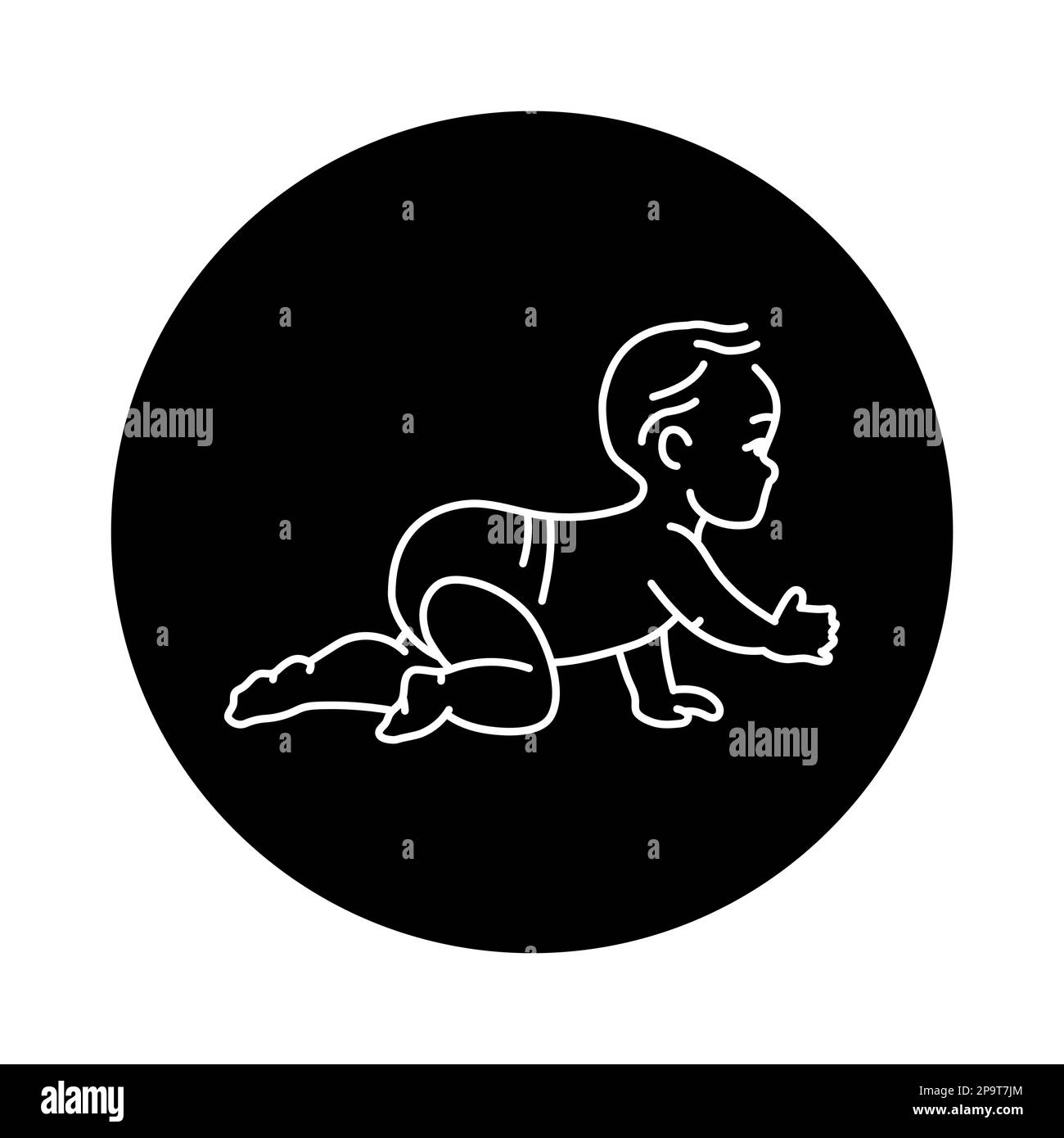 Crawling baby icon hi-res stock photography and images - Alamy