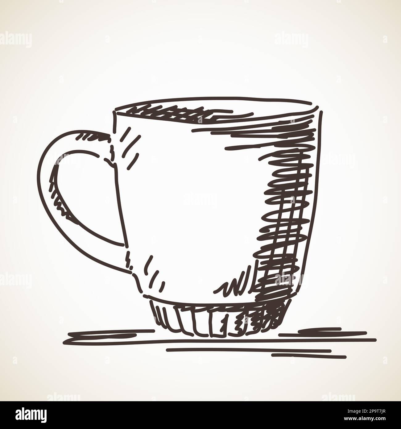 Sketch of mug, Hand drawn vector illustration Stock Vector Image & Art ...