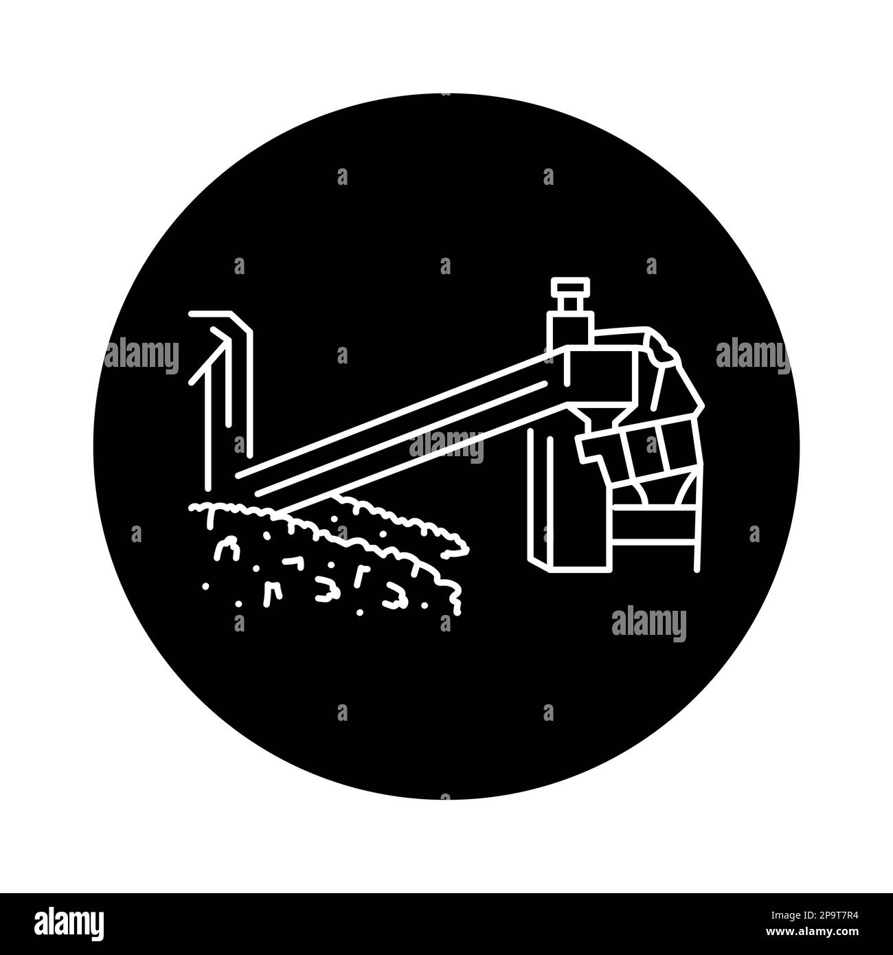 Sorting and recycling of garbage black line icon. Pictogram for web ...