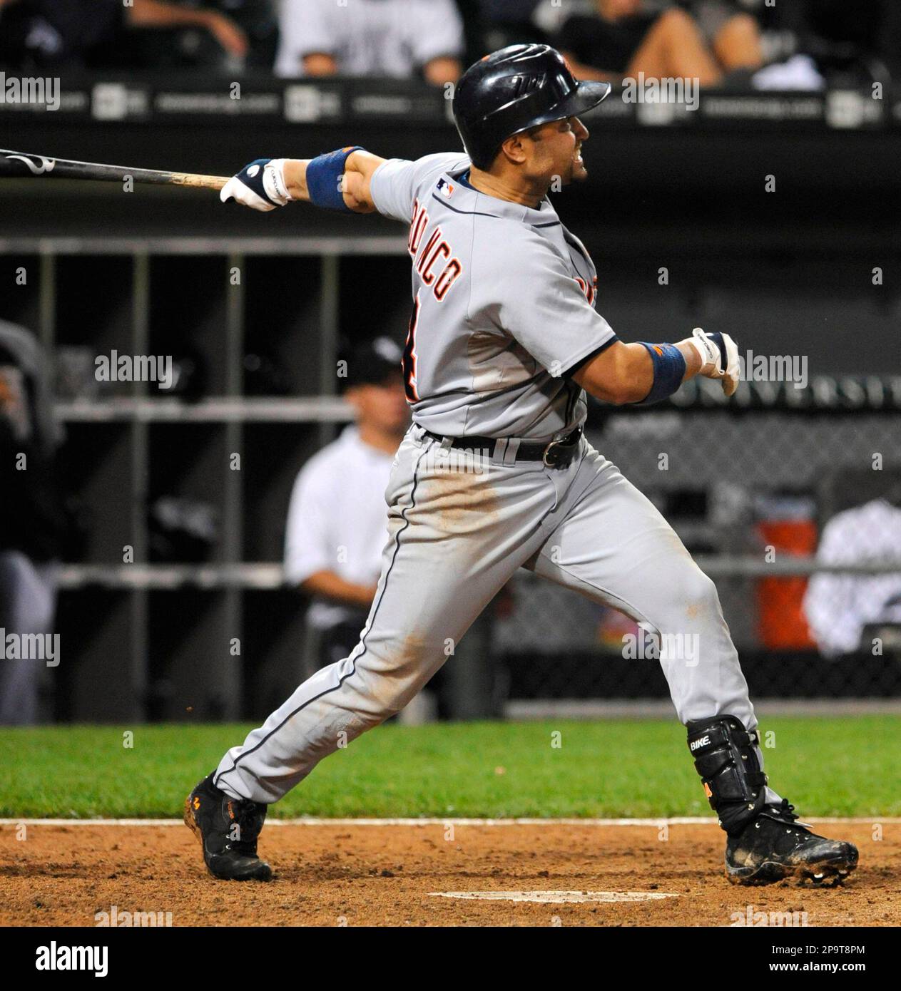 Detroit Tigers' Placido Polanco watches his two-run home run against ...
