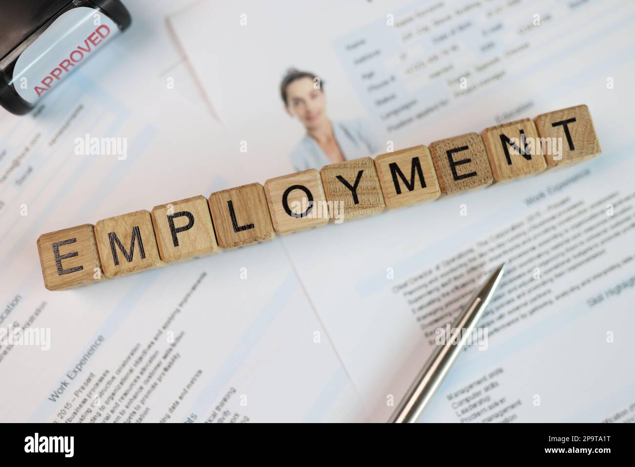 Job application approved stamp hi-res stock photography and images - Alamy