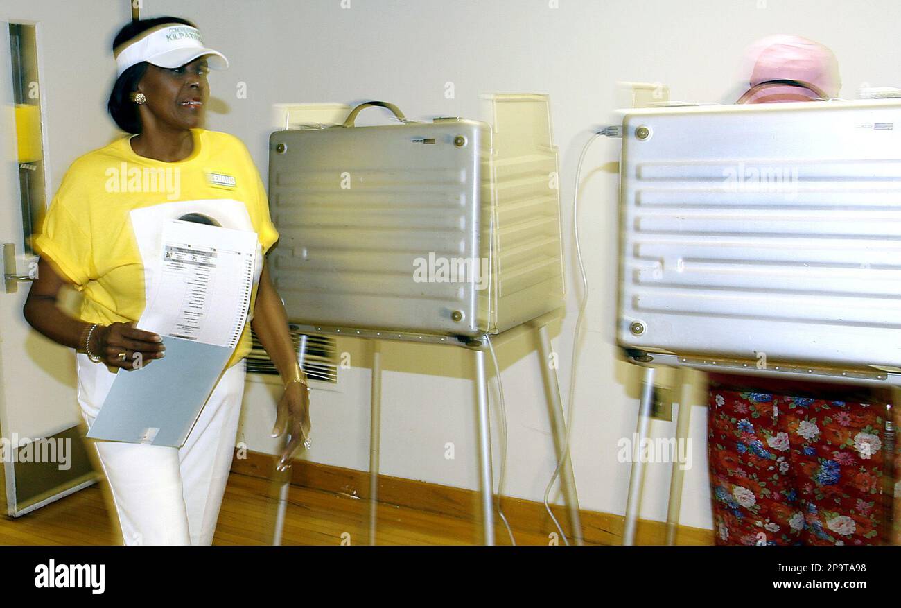 U.S. Rep. Carolyn Cheeks Kilpatrick casts her vote in the primary ...