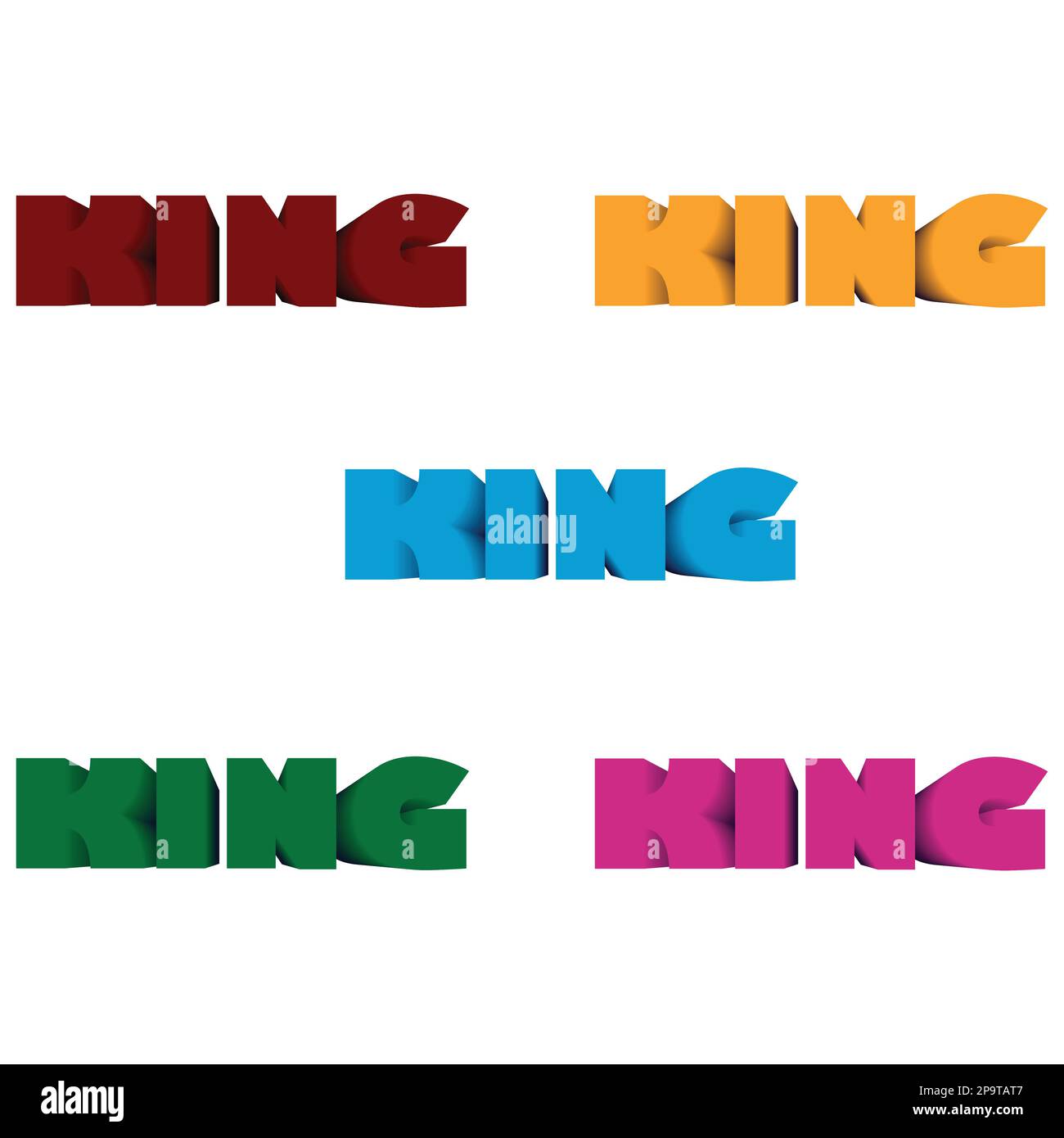 King Queen Text Effect Stock Vector Image & Art - Alamy