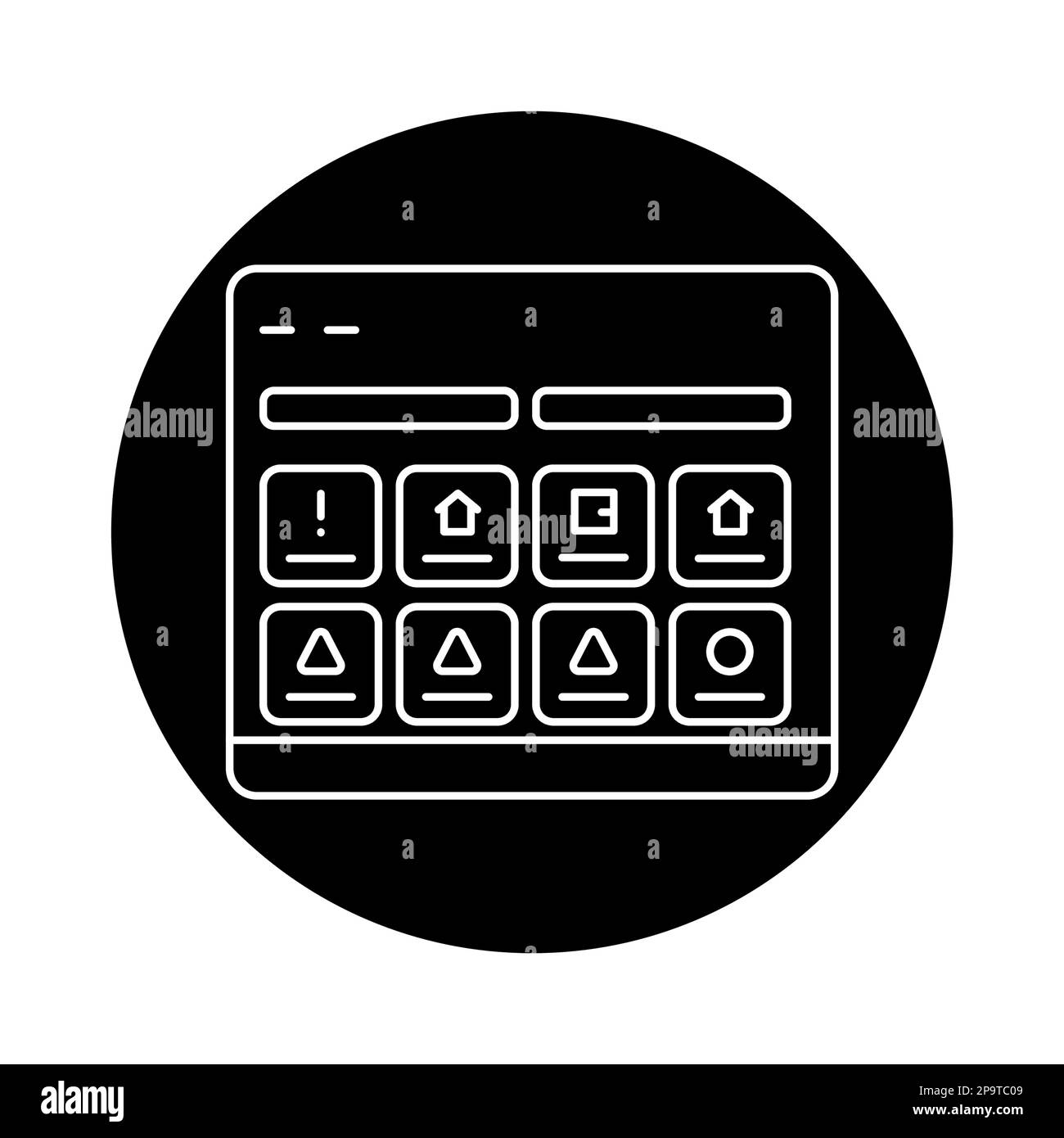 Smart home system color line icon. System intelligent control house ...