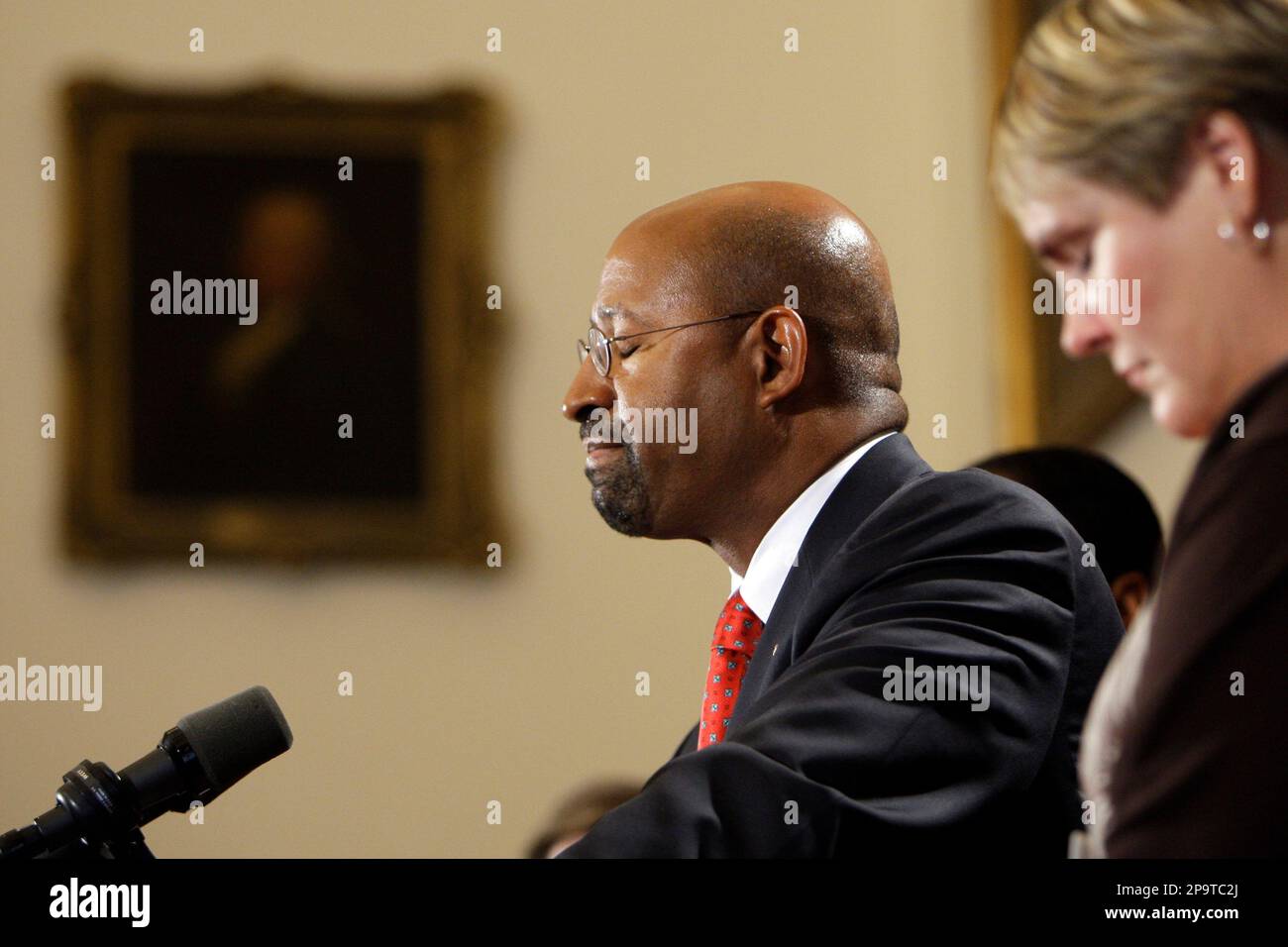 Mayor Michael Nutter, left, joined by Human Services commissioner Anne ...