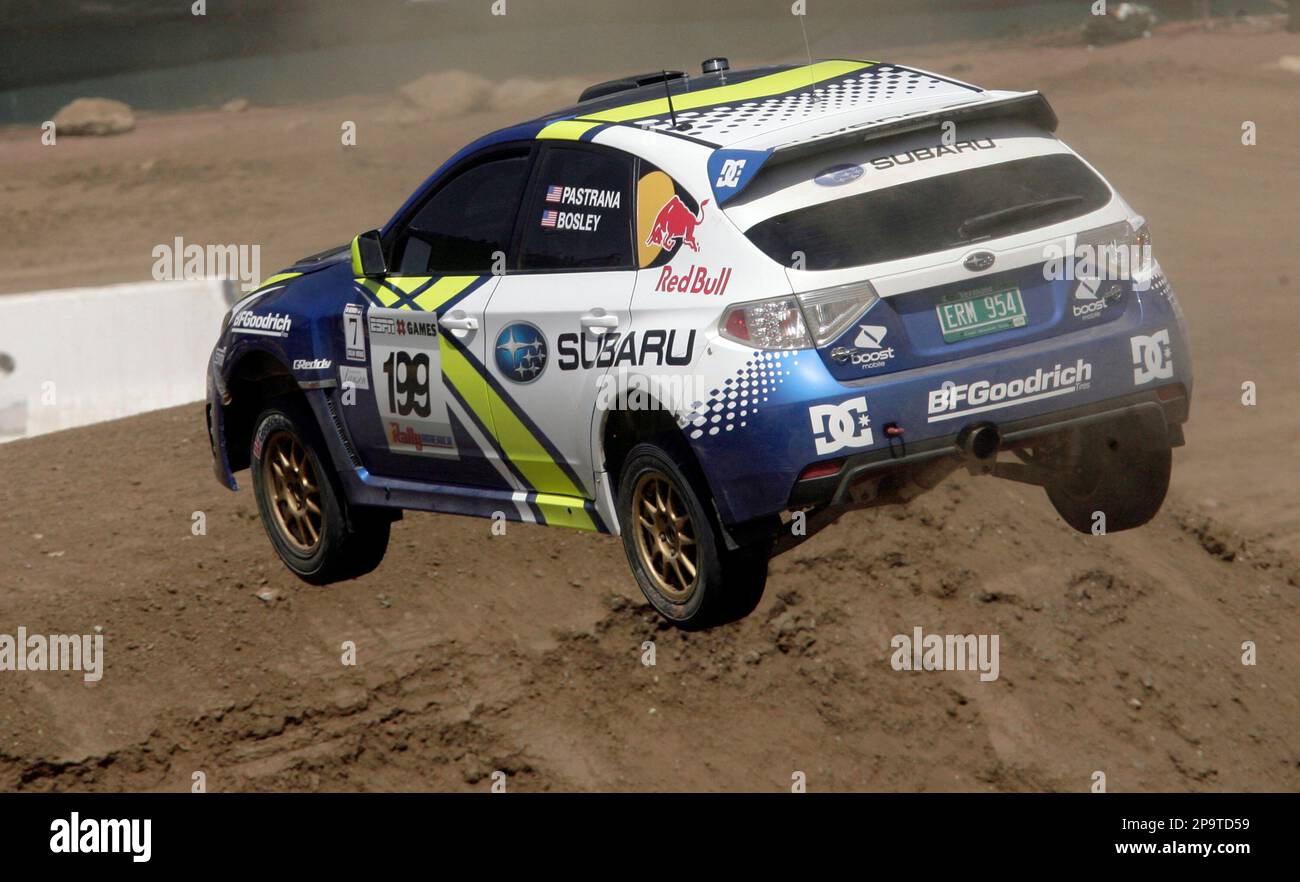 Travis Pastrana takes the gold medal while competing in the Rally Car ...