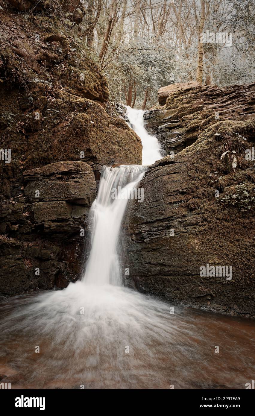 High Littleton waterfall Stock Photo - Alamy