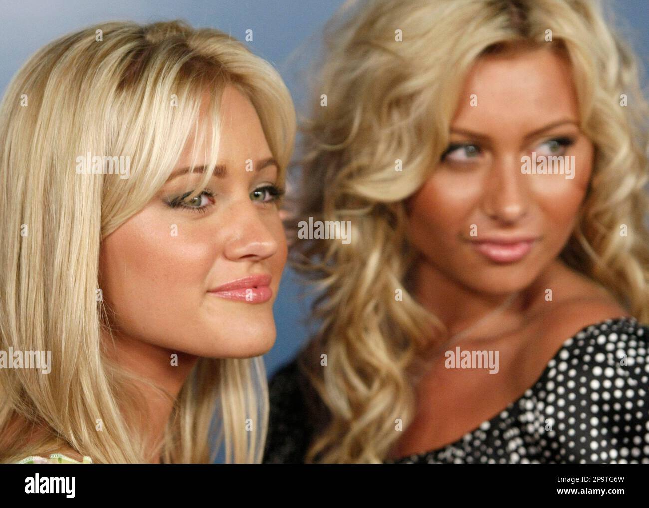 Singer A.J. Michalka, left, and her sister, singer Aly Michalka pose on ...