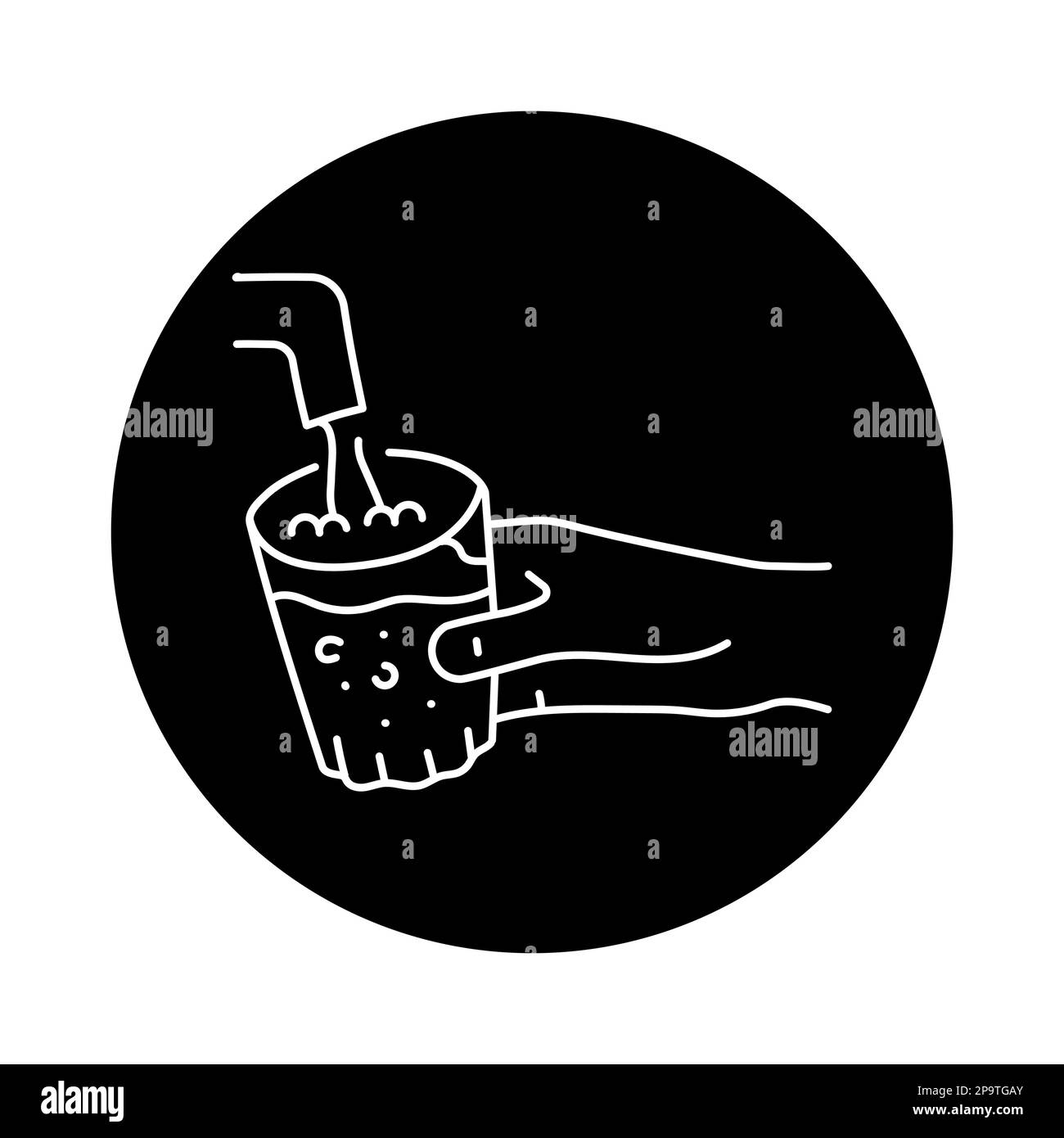 Hand under tap Stock Vector Images - Alamy