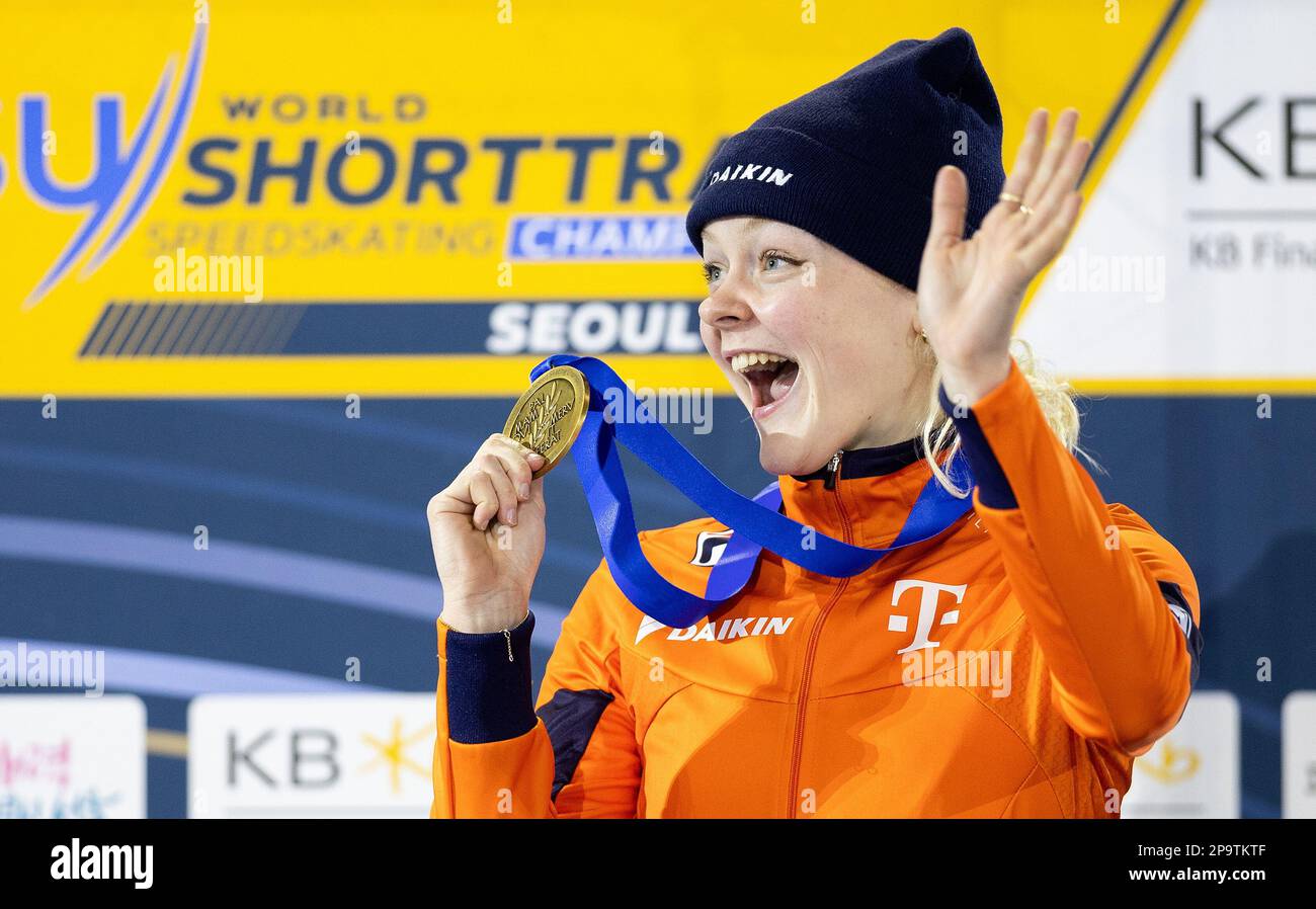 SEOUL - Xandra Velzeboer wins gold in the 500 meters during the Short ...