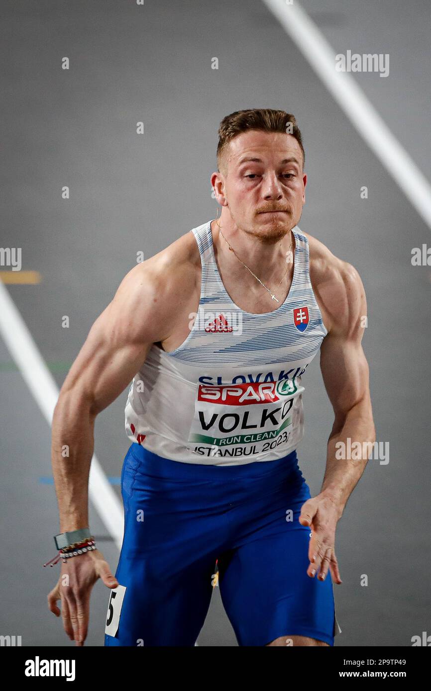 Istanbul, Turkey, 4 March 2023. Jan Volko of Slovakia competes in 60m ...