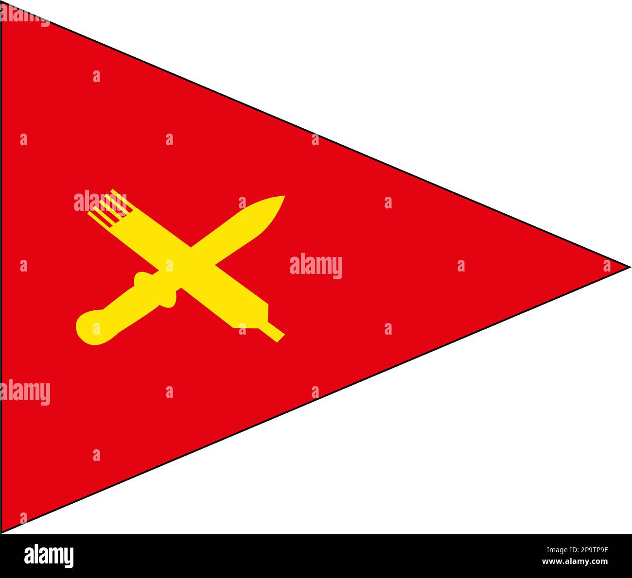 Top view of flag Brigade Support Troops Command Turkey. Turkish travel ...