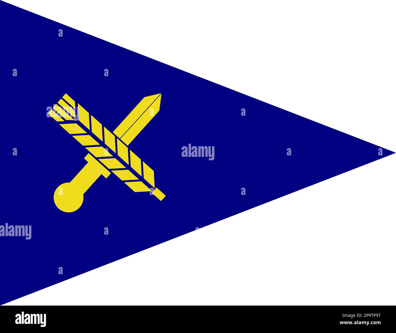 Top view of flag Air Force Support Continental Command triangle Turkey ...