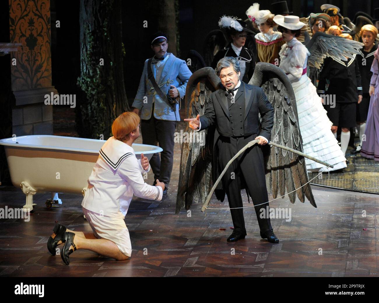 British tenor Christopher Ventris as Parsifal, left, and South Korean ...