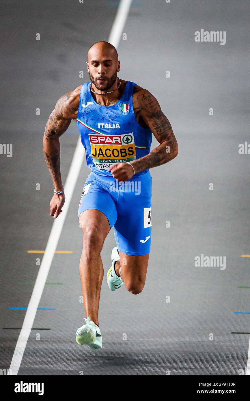 Istanbul, Turkey, 4 March 2023. Lamont Marcell Jacobs of Italy competes ...