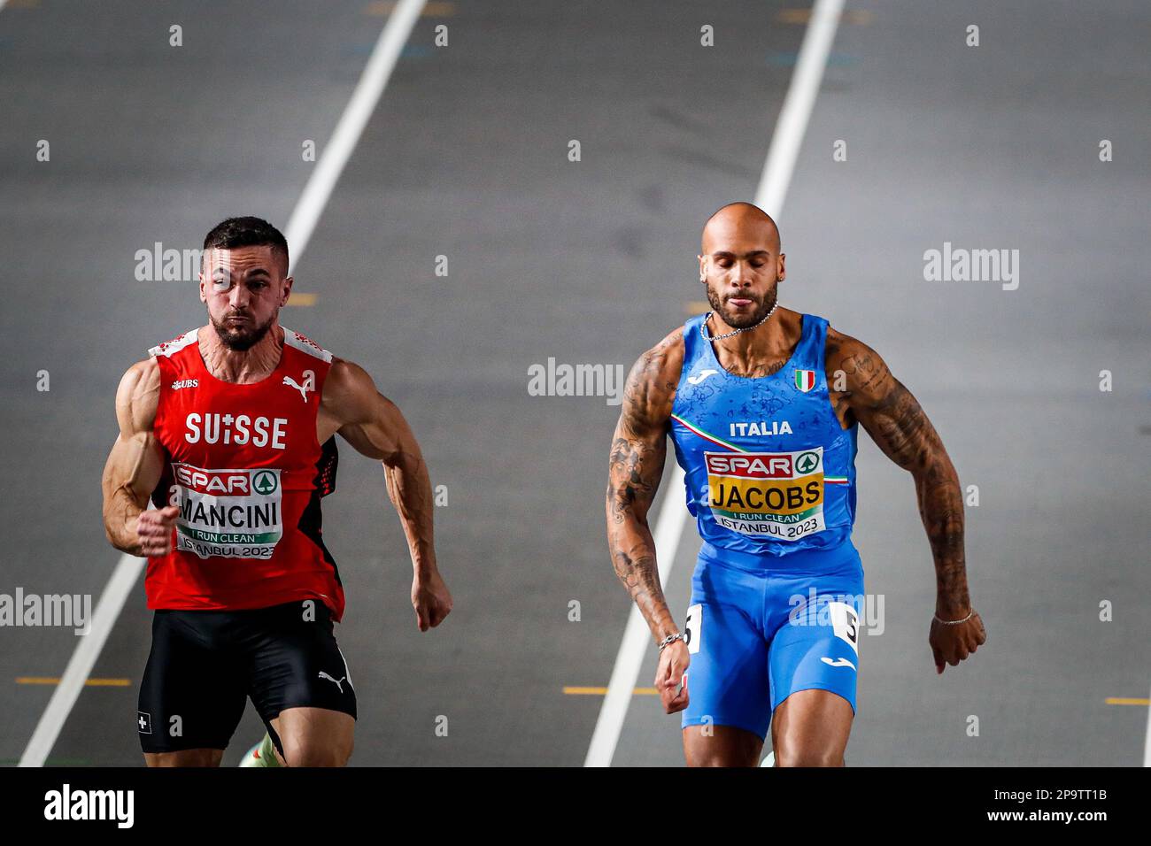 Istanbul, Turkey, 4 March 2023. Lamont Marcell Jacobs of Italy, Pascal ...