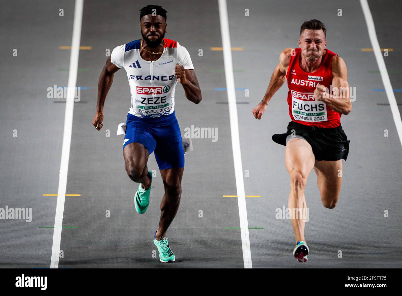 Istanbul, Turkey, 4 March 2023. Meba Mickael Zeze of France and Markus ...