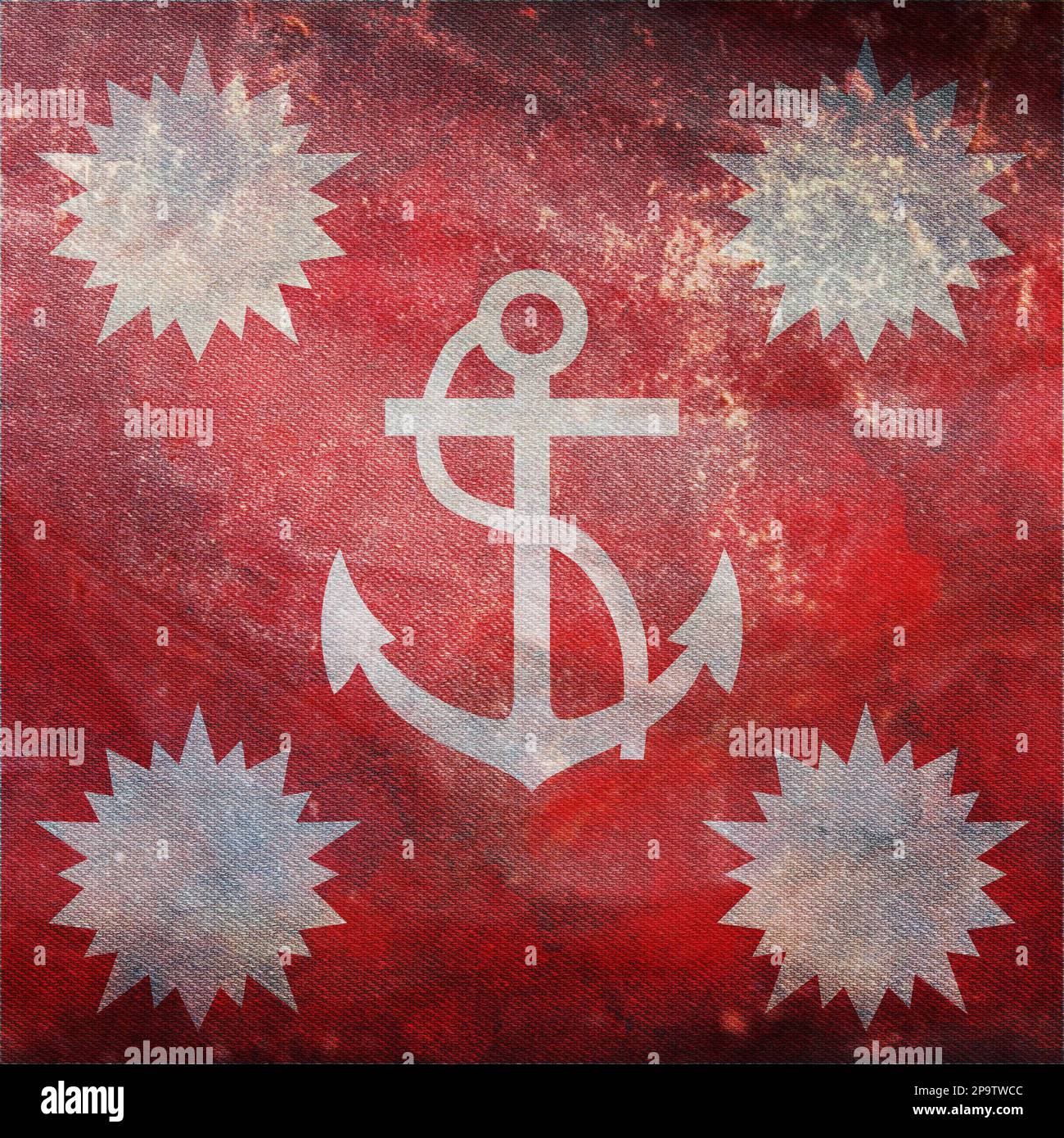 Top view of retro flag Naval Forces Command Turkey with grunge texture ...