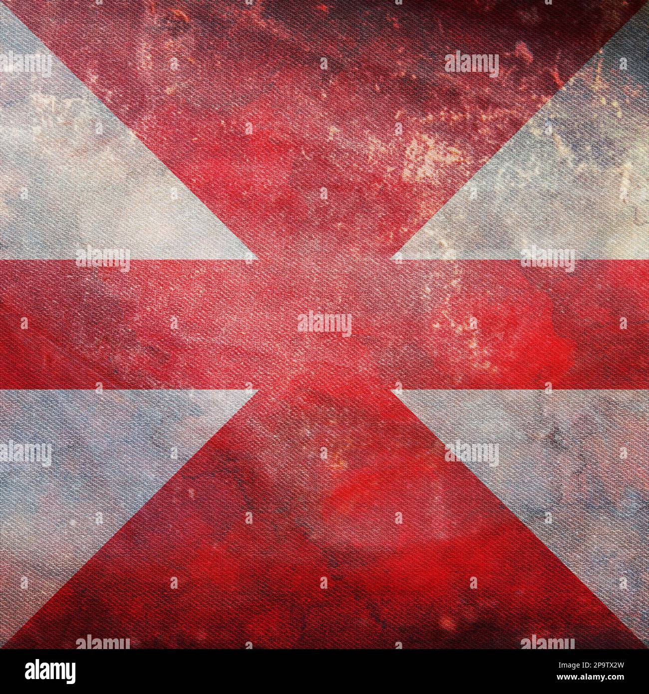 Top view of retro flag Land Forces Command Turkey with grunge texture ...