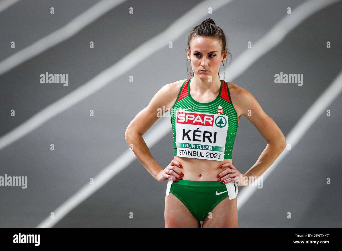 Istanbul, Turkey, 4 March 2023. Bianka Keri of Hungary reacts in 800m ...