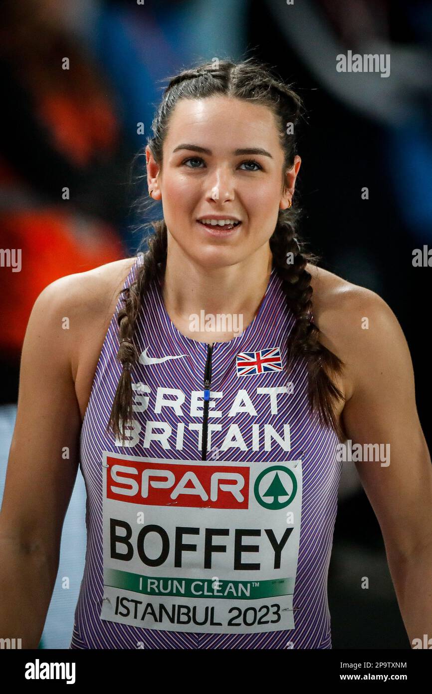 Istanbul, Turkey, 4 March 2023. Isabelle Boffey of Great Britain reacts ...