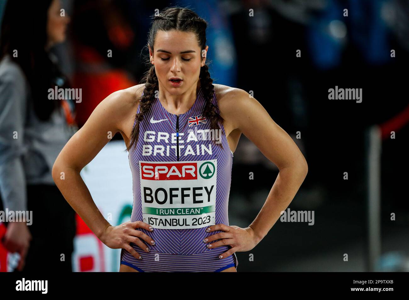 Istanbul, Turkey, 4 March 2023. Isabelle Boffey of Great Britain reacts ...