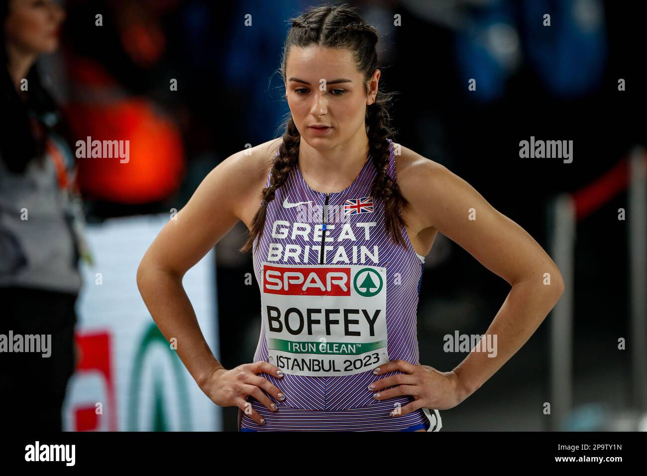 Istanbul, Turkey, 4 March 2023. Isabelle Boffey of Great Britain reacts ...
