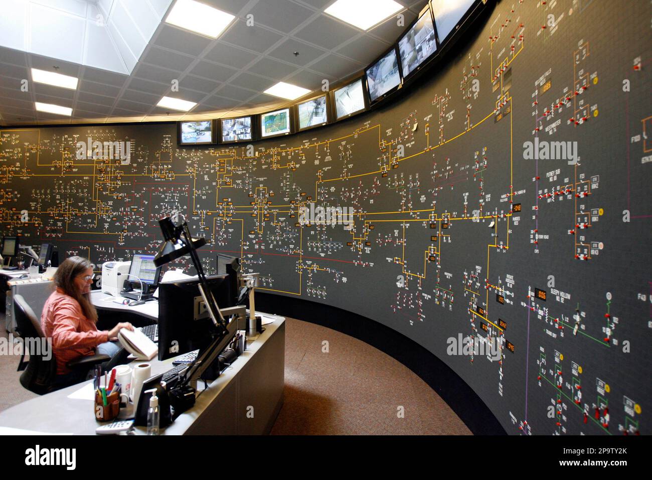 The control room at Green Mountain Power Corp. is seen in Colchester ...