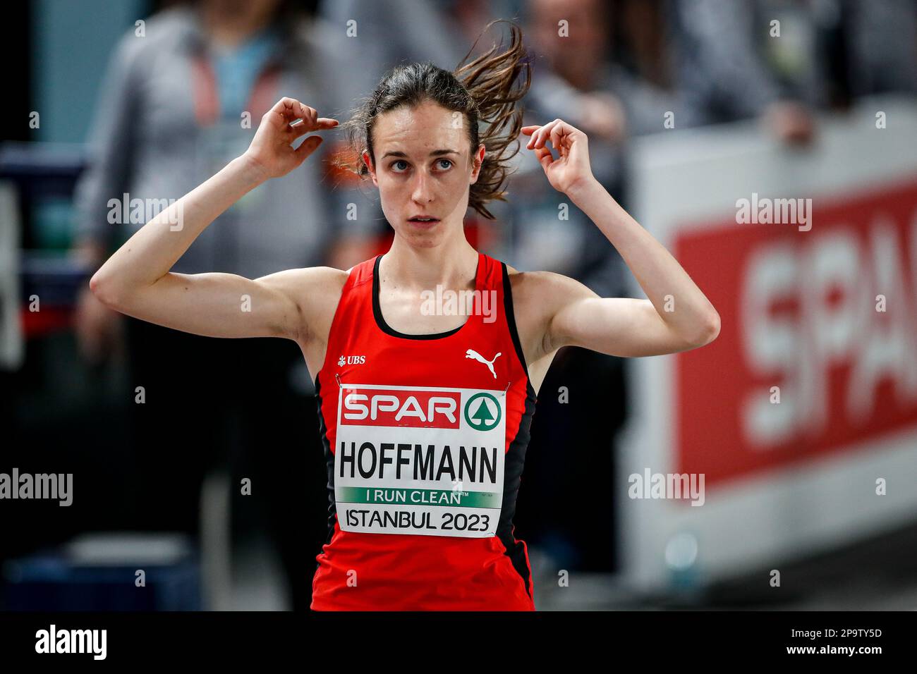 Istanbul, Turkey, 4 March 2023. Lore Hoffmann of Switzerland reacts in ...
