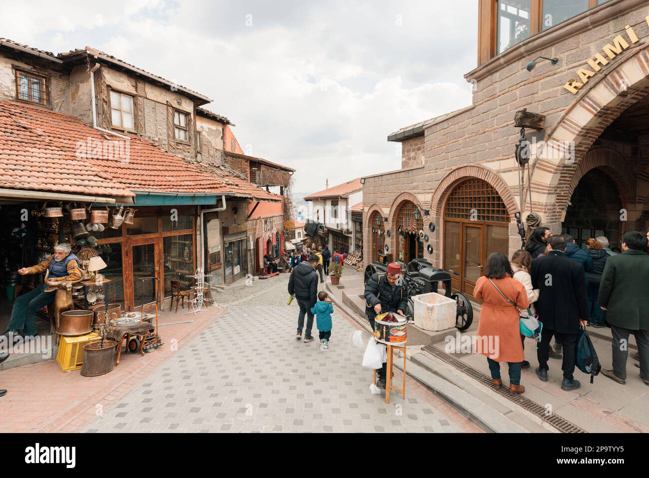 Ankara-Turkey, February 25, 2023: A macun sweet seller next to the ...