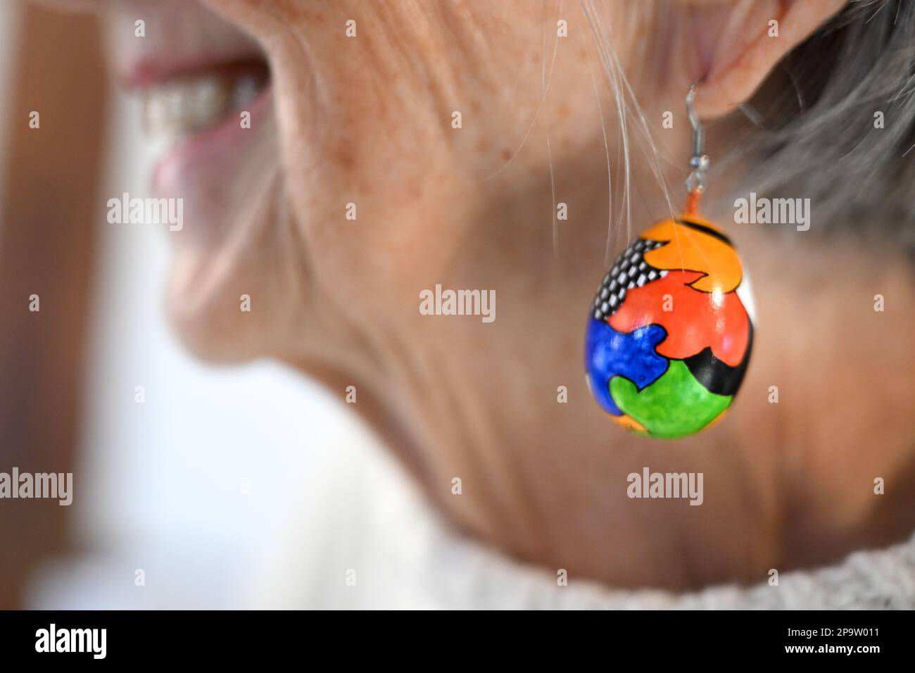 11 March 2023, Baden-Württemberg, Wangen im Allgäu: Artist Eva Schmidt ...