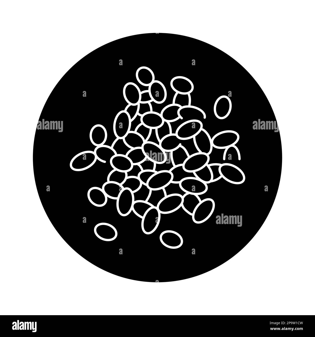 Soybeans black line icon. Organic vegan product. Pictogram for web page ...