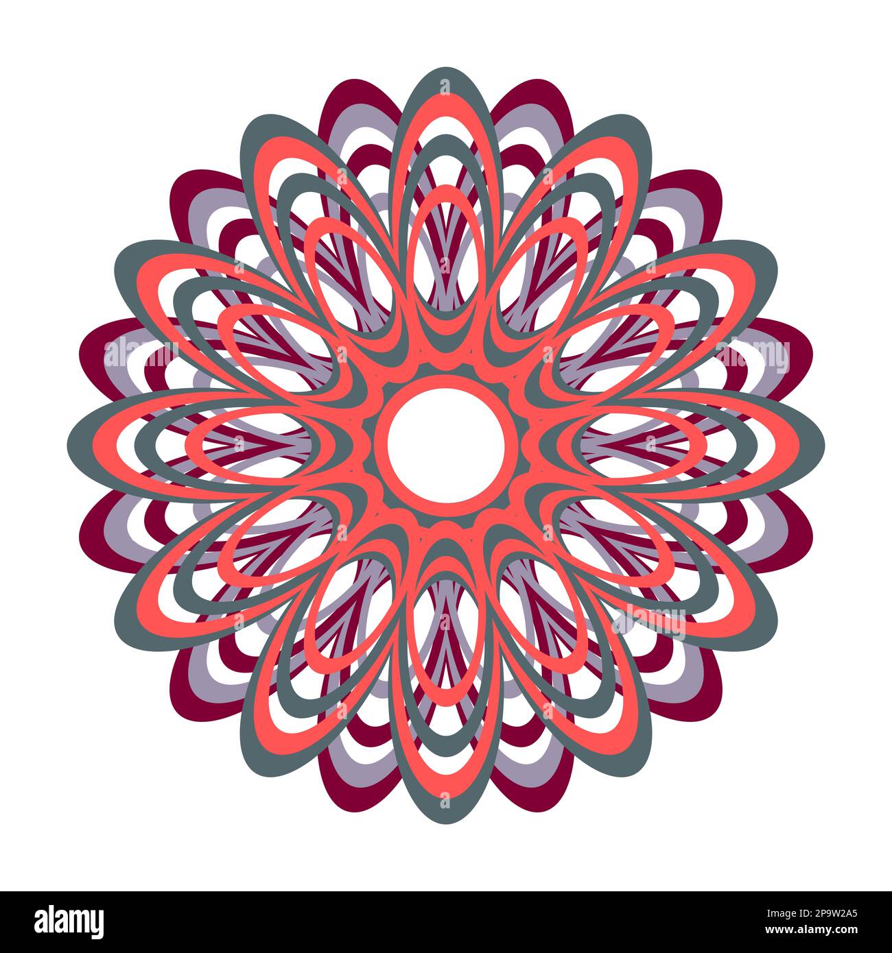 Colorful mandala with arabesque elements. Isolated mandala on the white ...