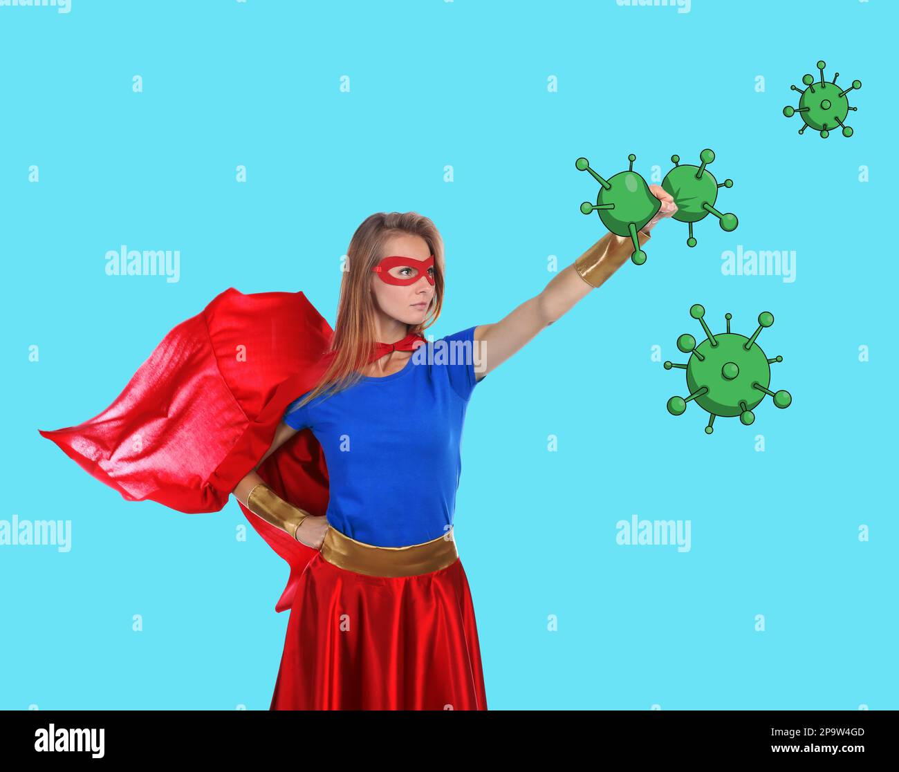 Super hero woman fighting hi-res stock photography and images - Alamy