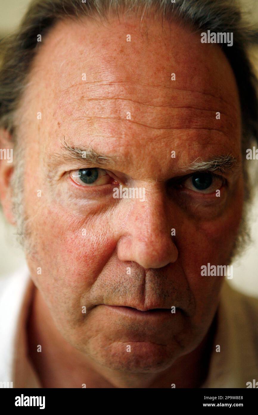 Neil Young poses for a picture in New York, Wednesday, July 16, 2008 ...