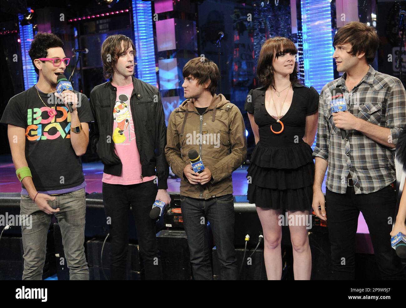 Cobra Starship band members, from left, Gabe Saporta, Ryland Blackinton ...
