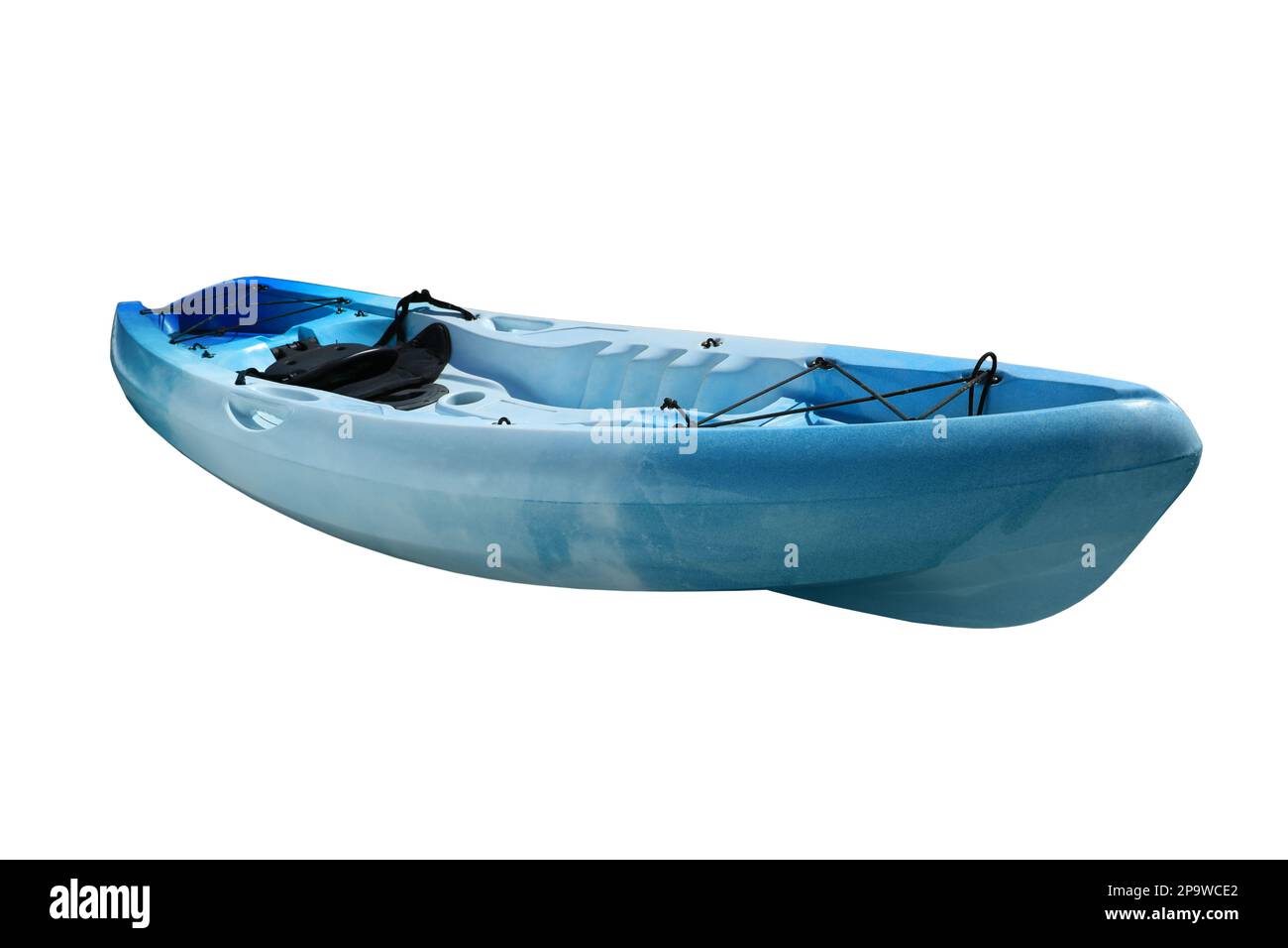 Blue kayak isolated on white. Outdoor activity Stock Photo - Alamy