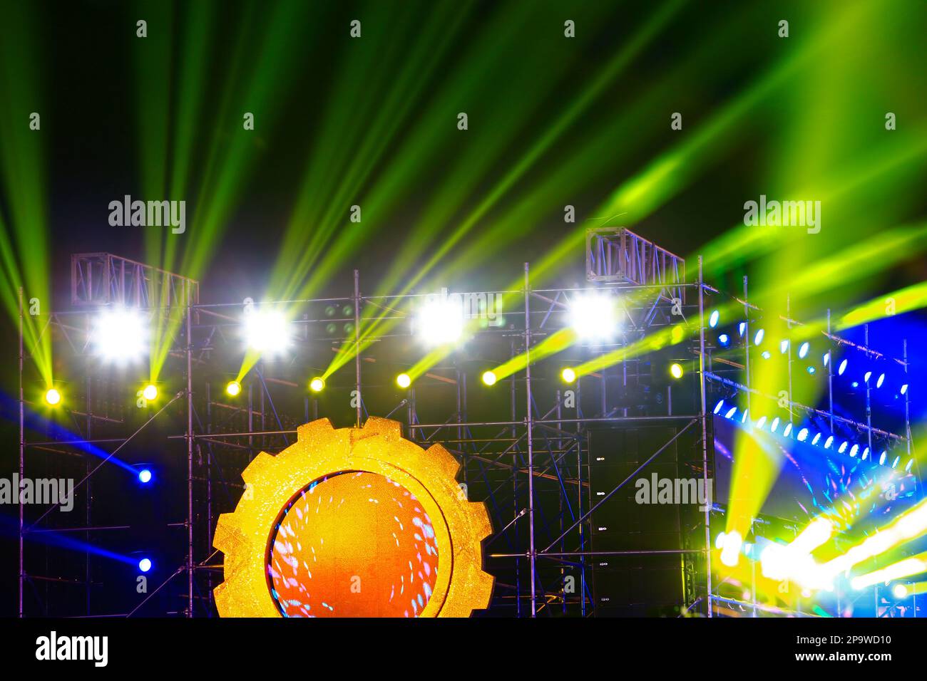 Stage lighting effect in the dark, close-up pictures Stock Photo - Alamy