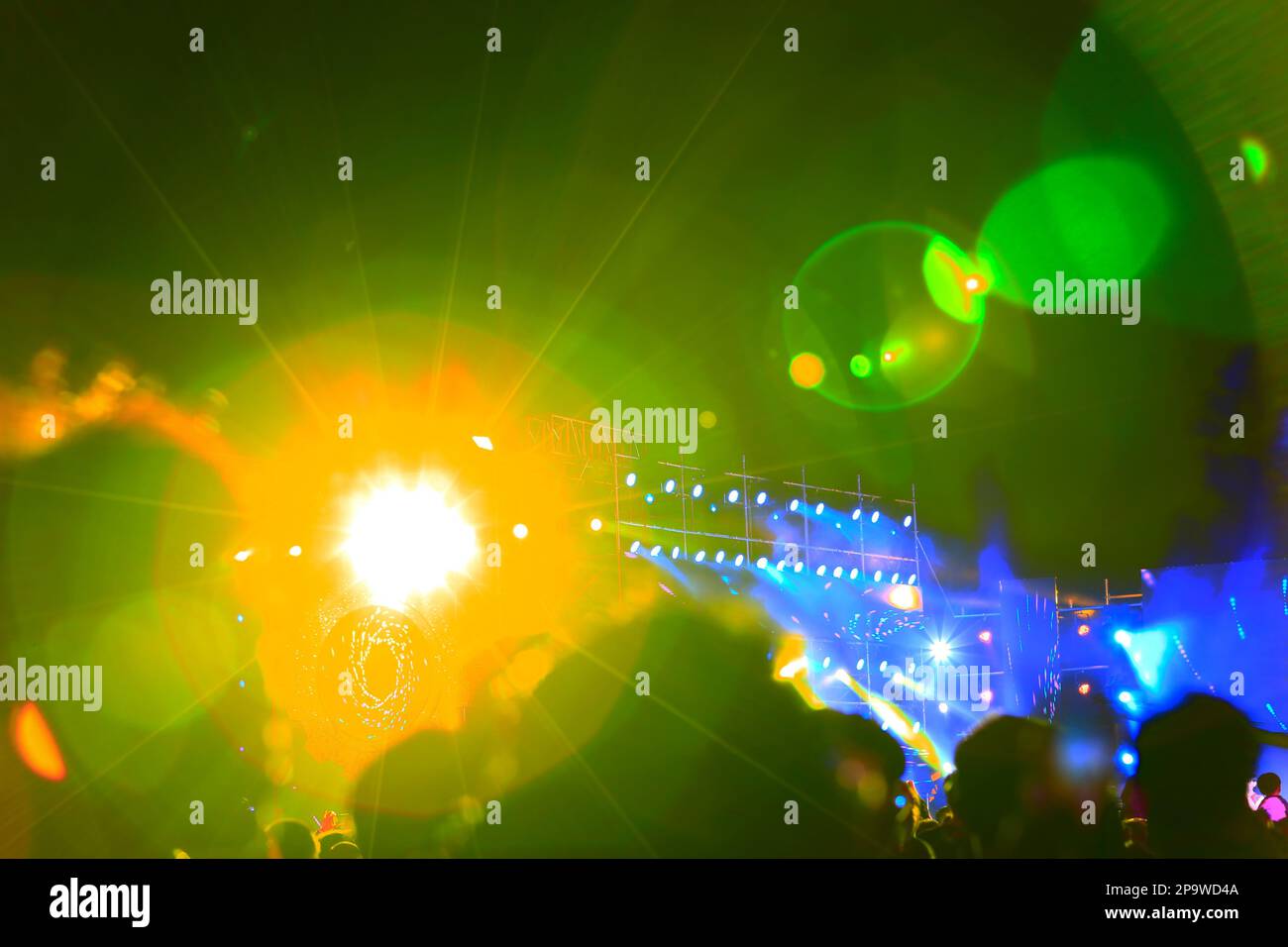 Stage lighting effect in the dark, close-up pictures Stock Photo - Alamy