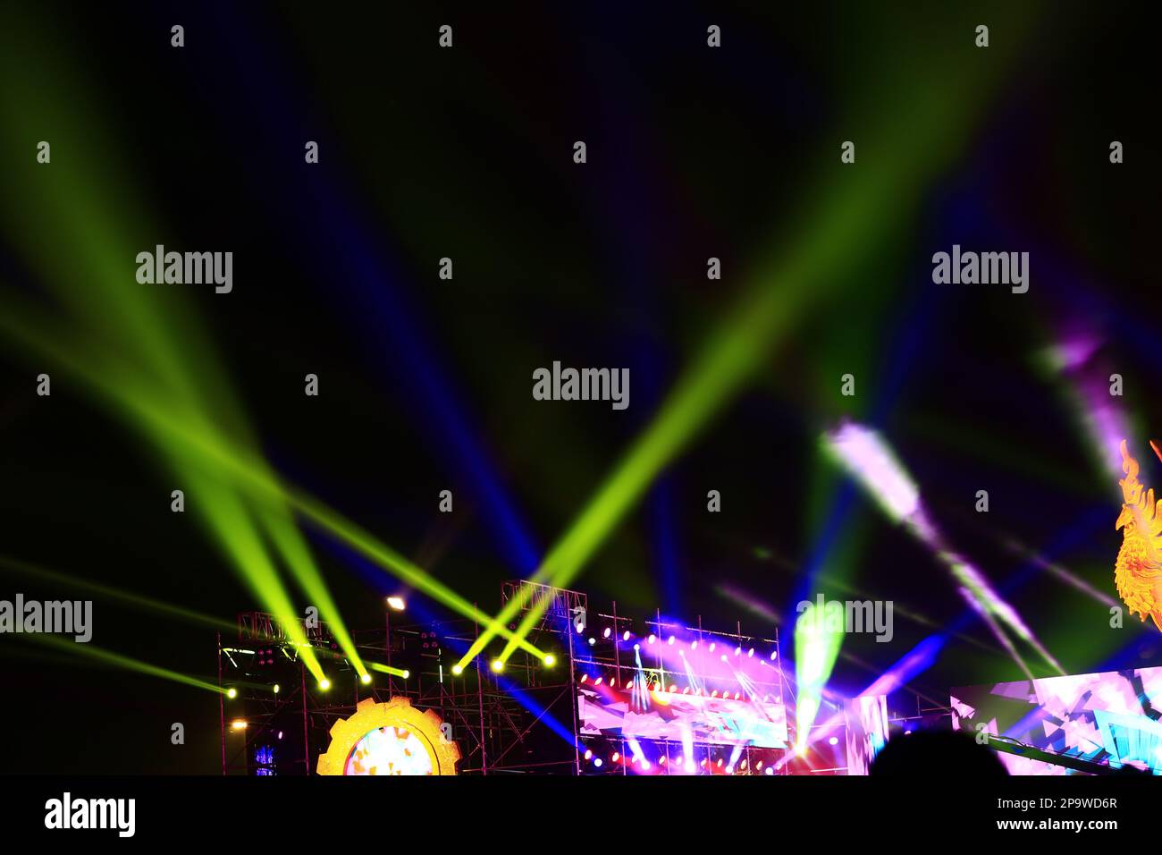Stage lighting effect in the dark, close-up pictures Stock Photo - Alamy