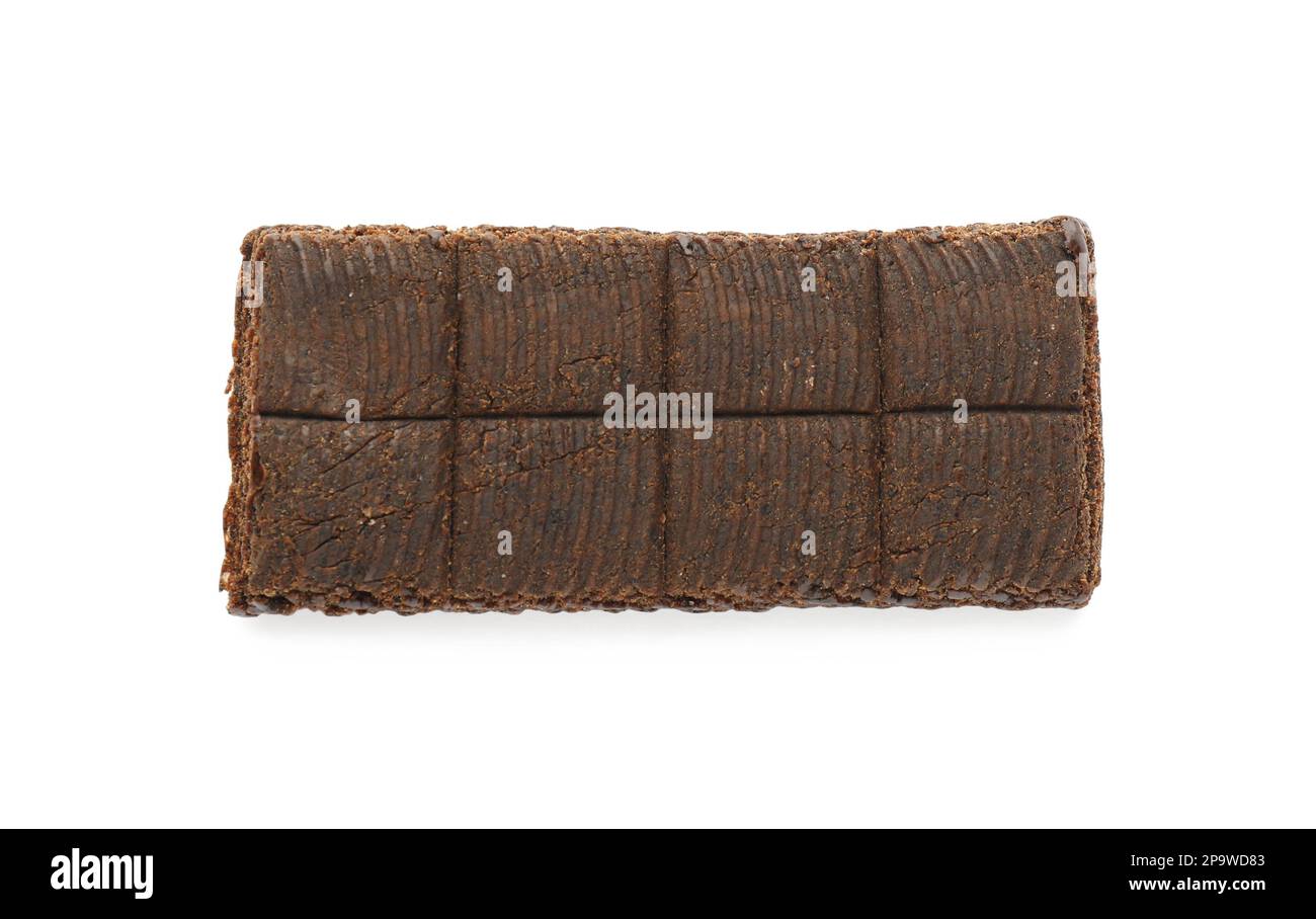 Hematogen bar isolated on white, top view Stock Photo - Alamy