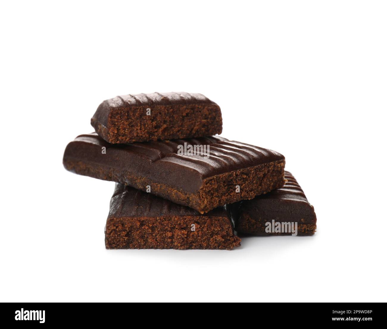 Pieces of hematogen bar on white background Stock Photo - Alamy