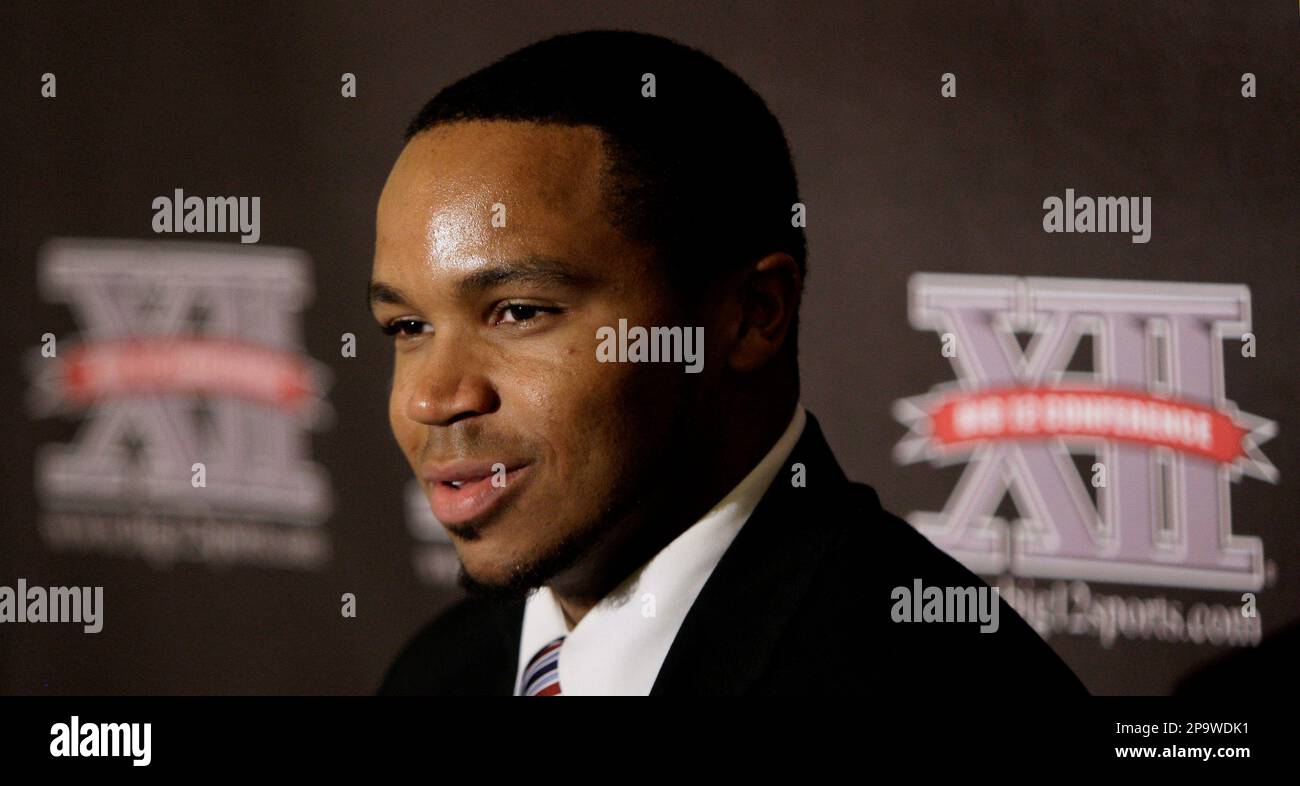 Iowa State running back Jason Scales speaks to reporters during the Big ...