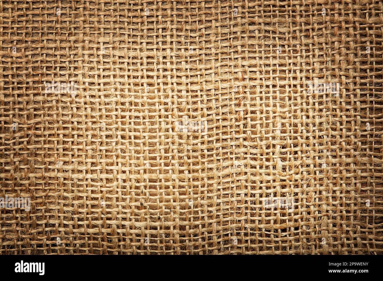 Texture of natural burlap fabric as background, top view. Vignette ...