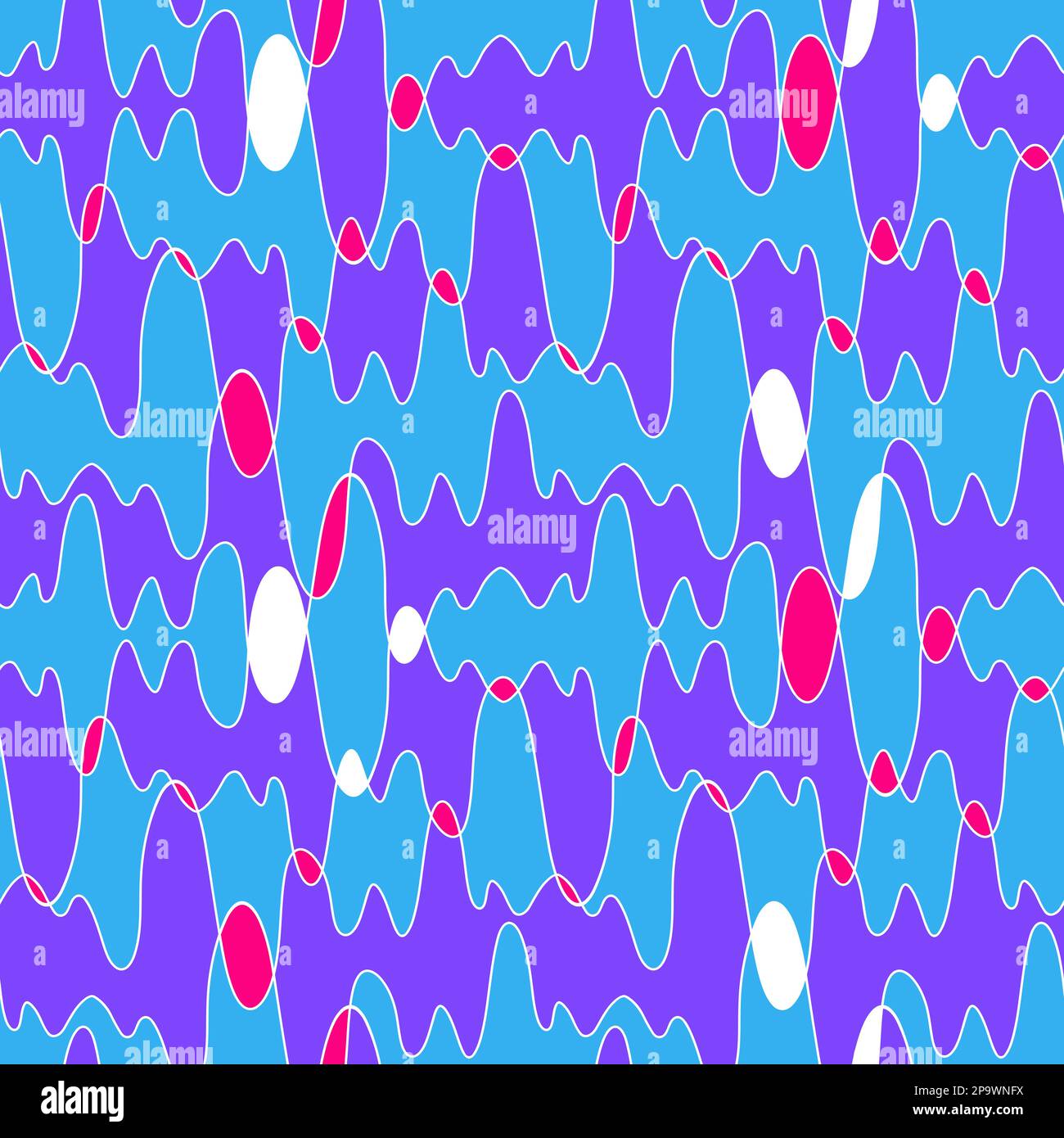 Blue and purple neon wavy background. Seamless pattern Stock Vector ...