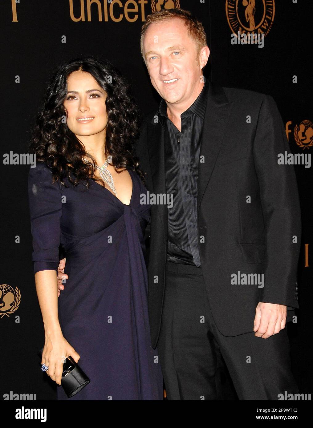 ** FILE ** In this Feb. 6, 2008 file photo, Salma Hayek, left, and ...