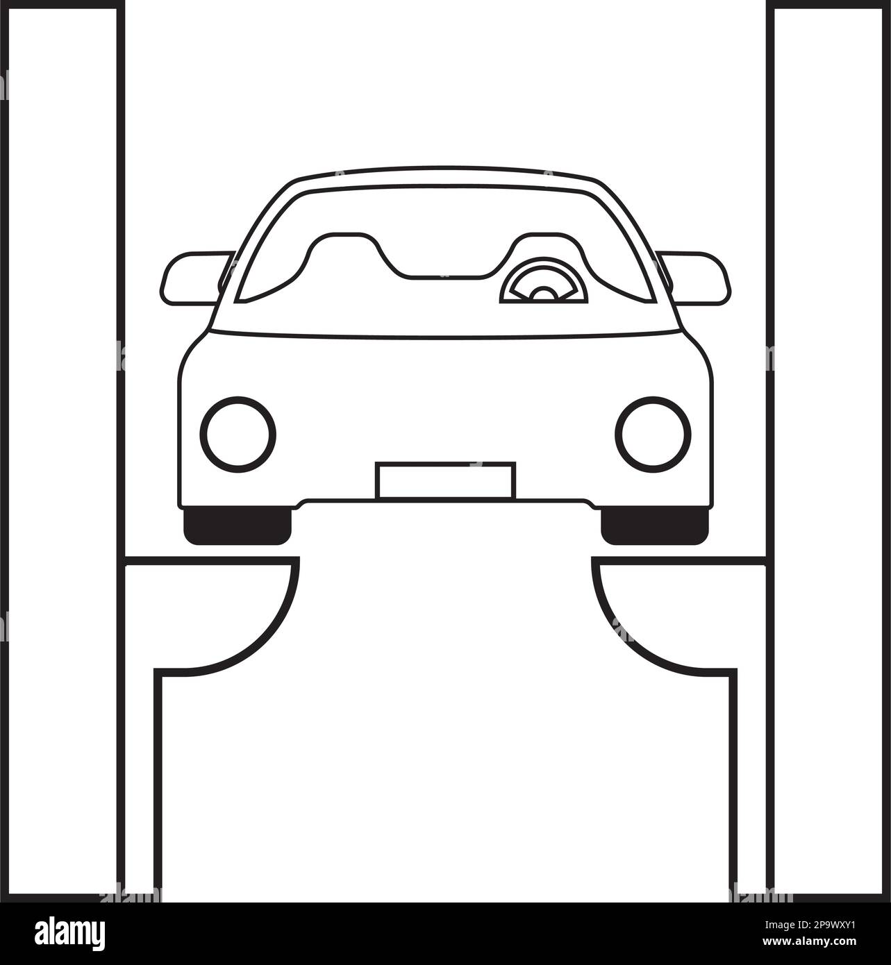 car lift hydraulic icon vector illustration symbol design Stock Vector ...
