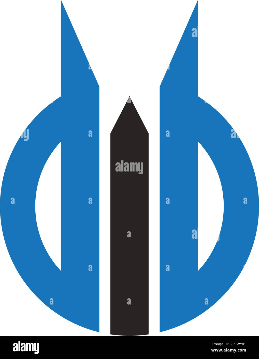 letter logo D and I and B vector illustration symbol design Stock ...