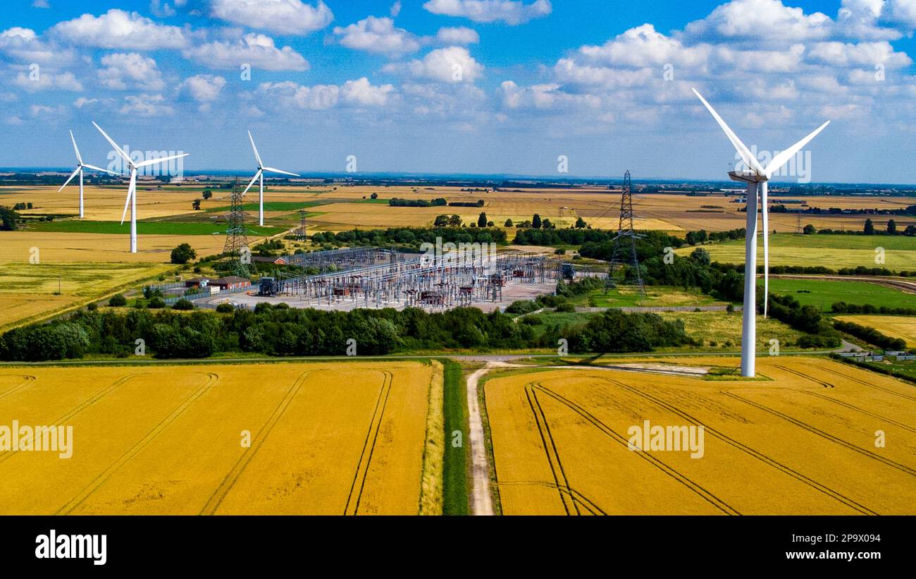 Windfarms in the UK Stock Photo - Alamy