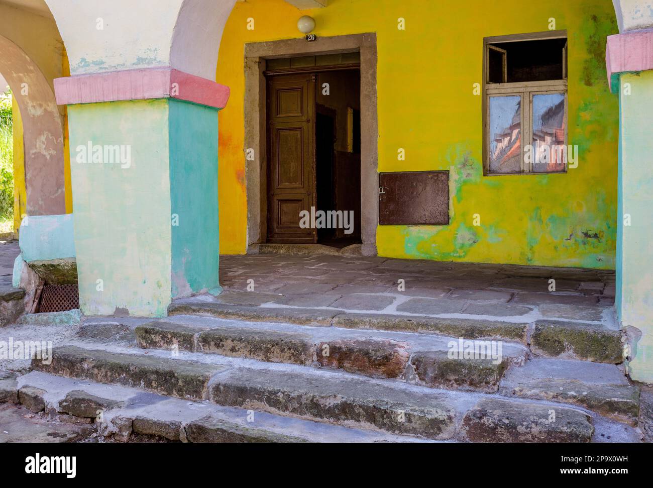 Old colourful building Chelmsko Slaskie Lower Silesia Poland Stock ...